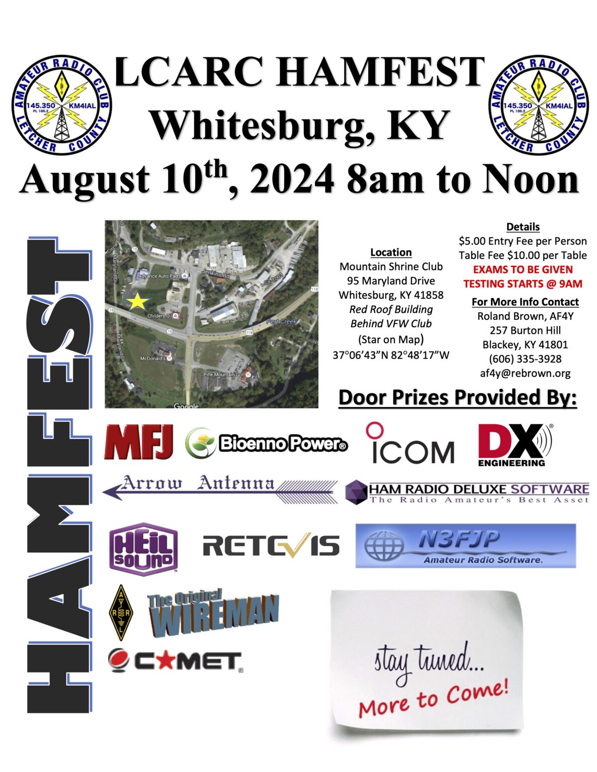 2024 Hamfest Flyer – Letcher County Amateur Radio Club