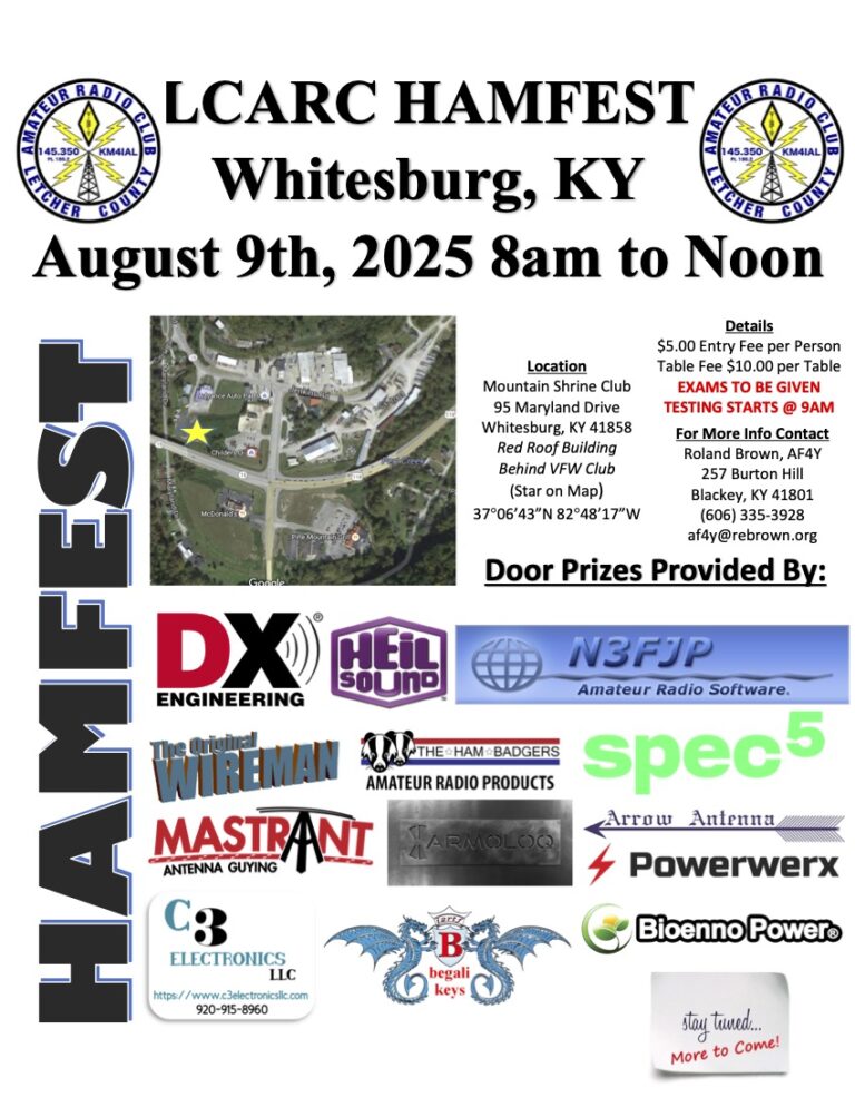 2025 Hamfest Flyer – Letcher County Amateur Radio Club
