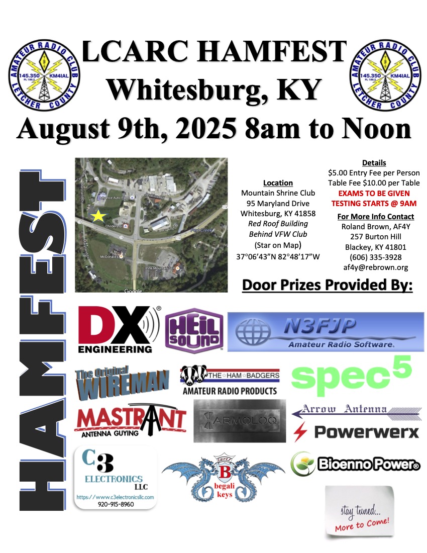 2025 Hamfest Flyer – Letcher County Amateur Radio Club